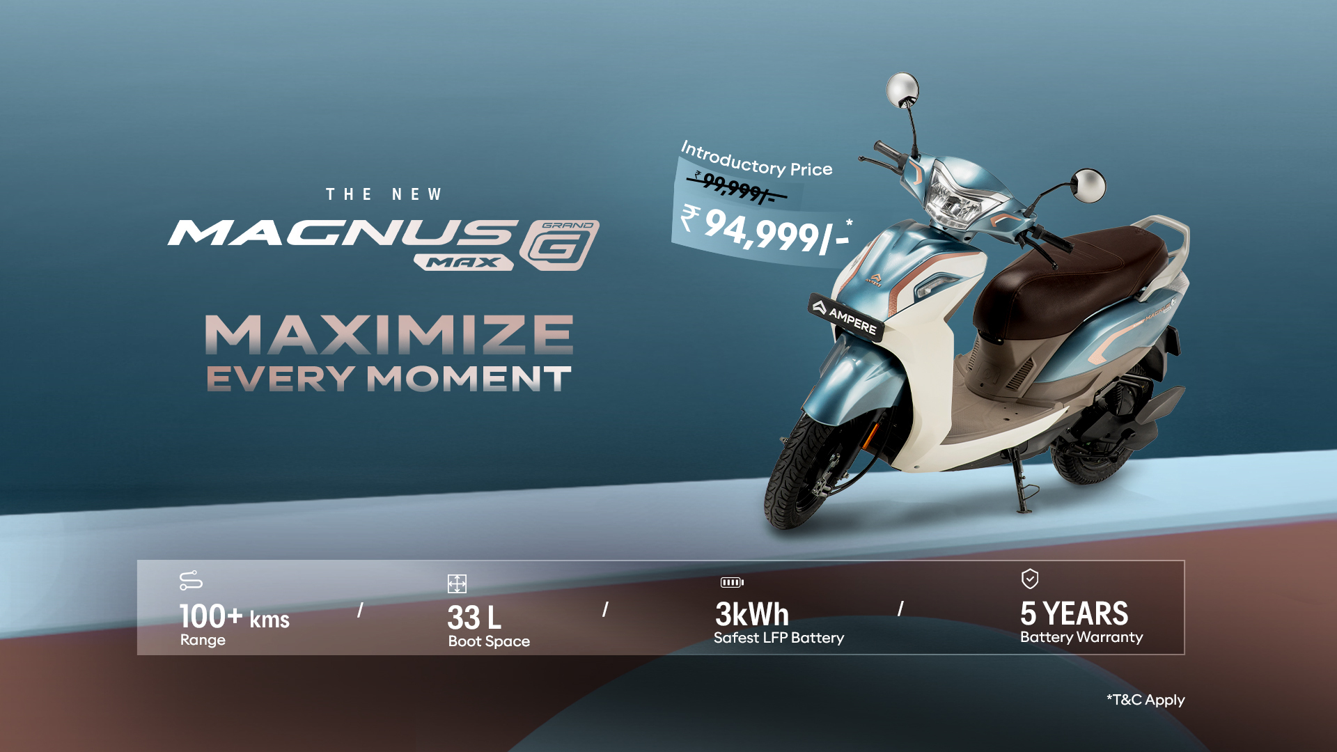 Magnus G Max | Ampere Electric Scooty | Ampere E Bike